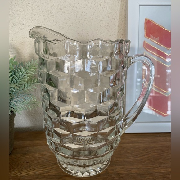 fostoria | Kitchen | Vintage Fostoria Glass Pitcher Excellent Condition ...